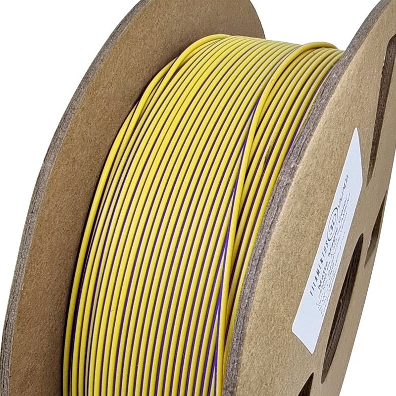 FILAMENTO FIL3DVAL PLA BICOLOR MATE PURPURA OSCURO-AMARILLO 1KG 1.75MM ...